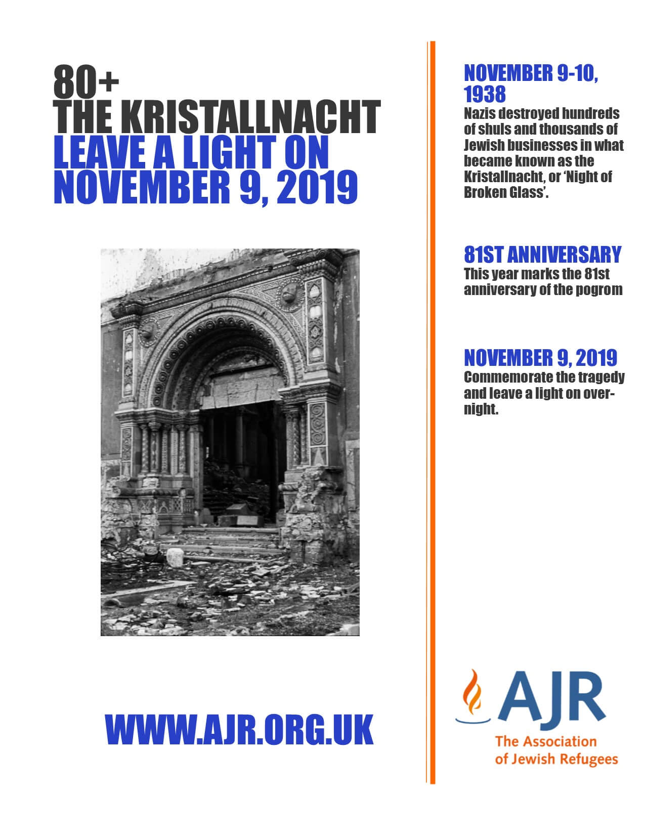 REMEMBERING THE KRISTALLNACHT BY KEEPING A LIGHT ON - AJR